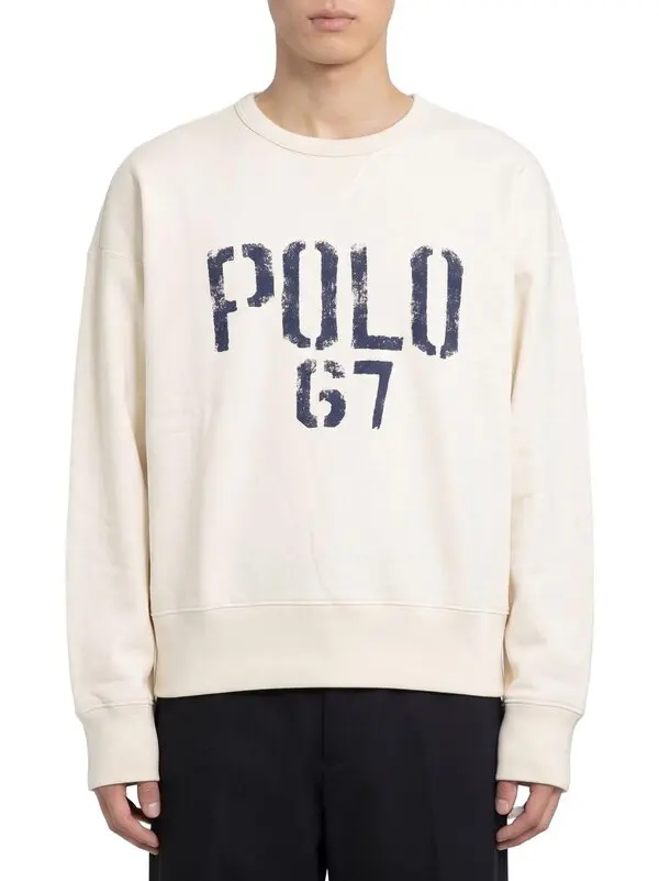 Polo Ralph Lauren Crewneck Sweatshirt With Graphic Detail - Grey