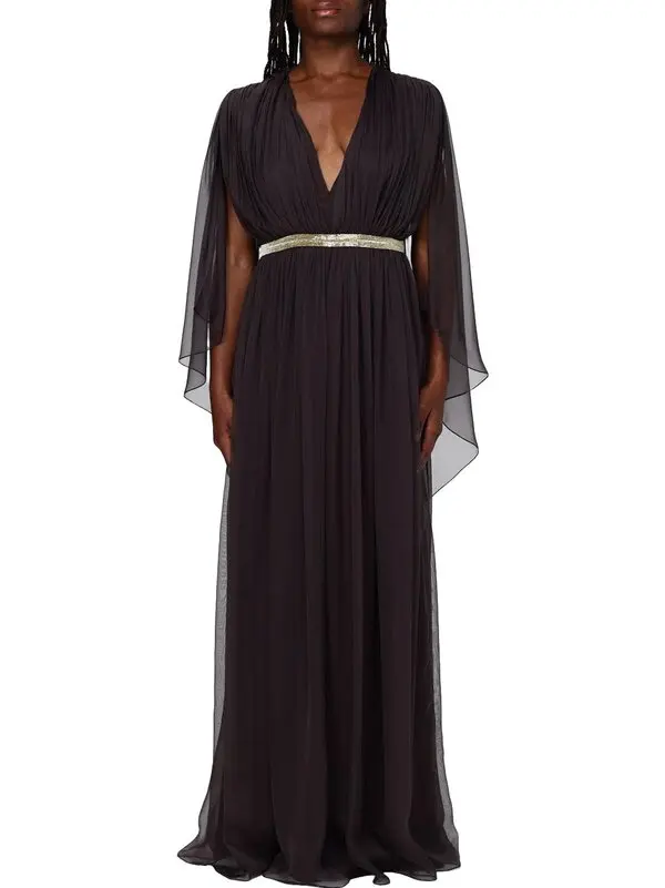 Alberta Ferretti Long Dress - Brown