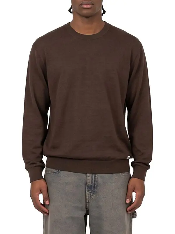 C.P. COMPANY Cotton Crew Neck Sweater - Brown