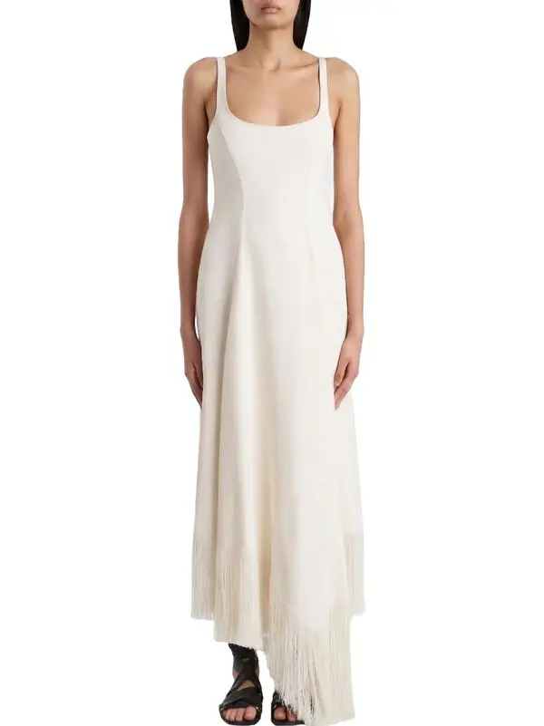 Khaite Dress With Fringe Detail - White