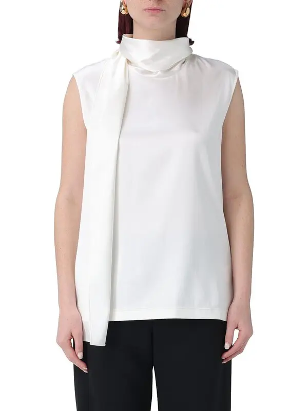 Bottega Veneta Sleeveless Draped Top - White