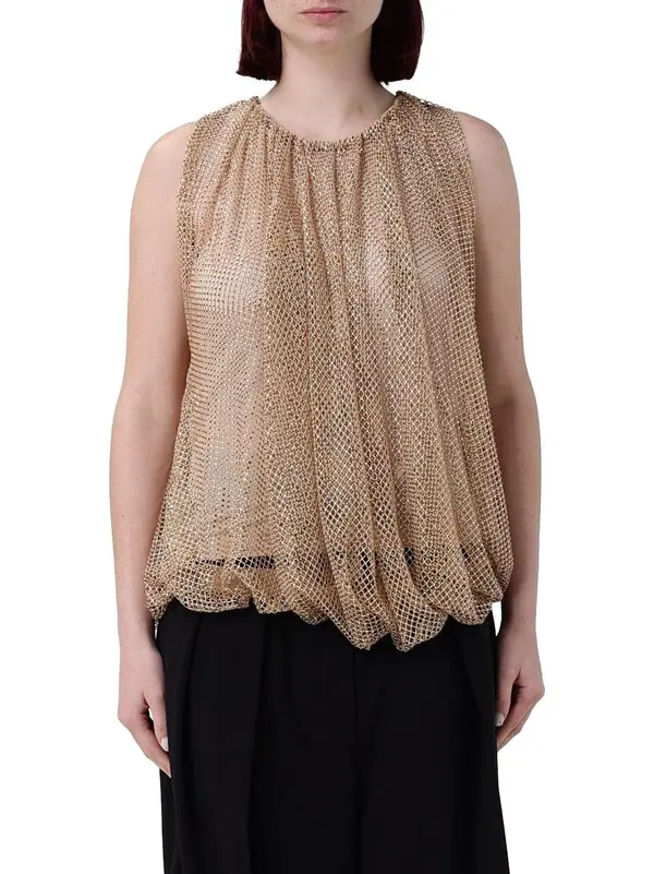 Sportmax Rhinestone Embellished Sleeveless Top - Camel