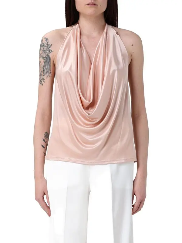 Elisabetta Franchi Draped Halter Top - Blush Pink