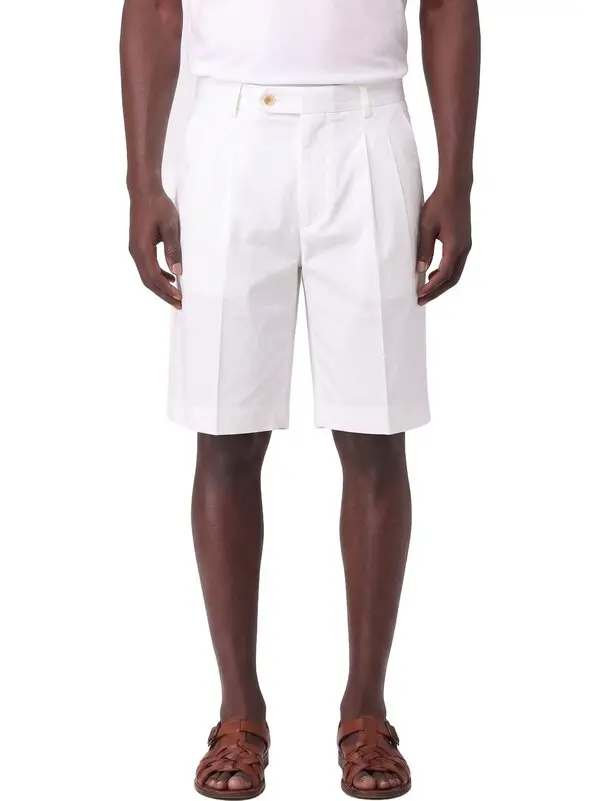Hugo Tailored Pleated Shorts - White