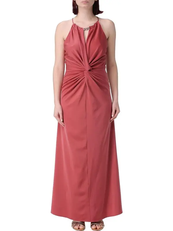 H COUTURE Halterneck Maxi Dress - Mahogany