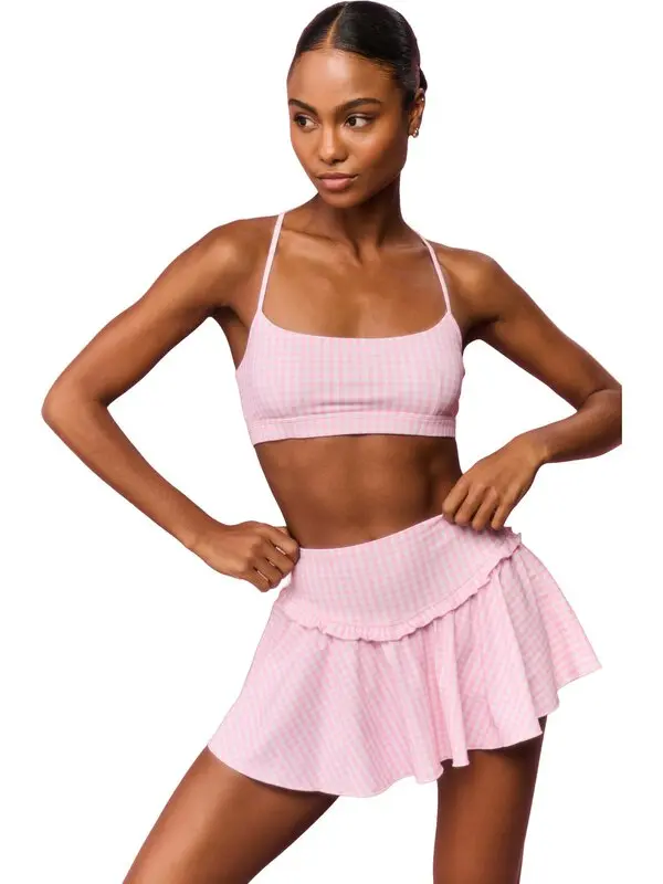 LoveShackFancy Vanina Printed Active Skort - Tickled Pink