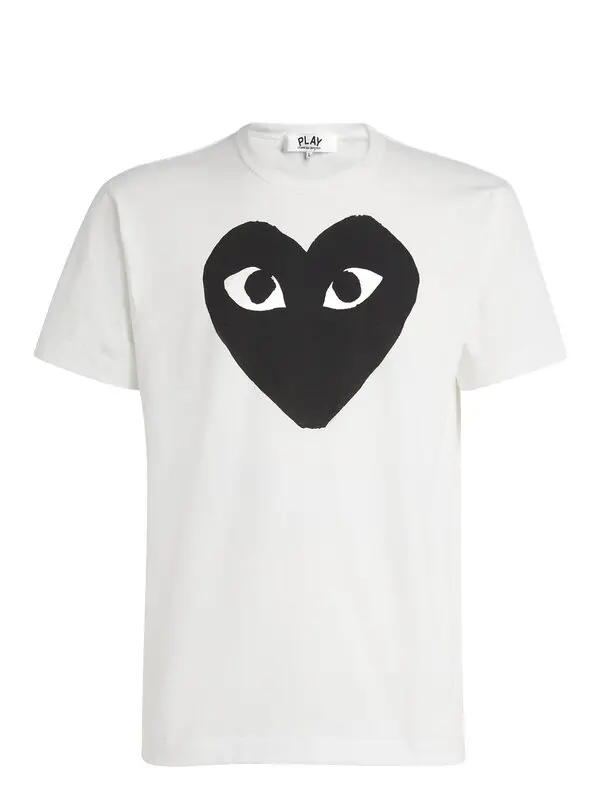 Play Comme Des Garcon Heart Logo T-shirt - White