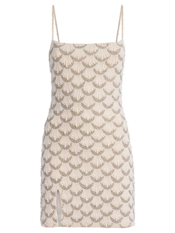 Staud Embellished Las Palmas Mini Dress - White