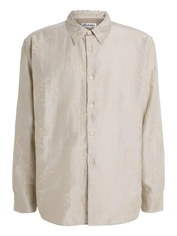 Our Legacy Embroidered Floral Beyond Shirt - Beige