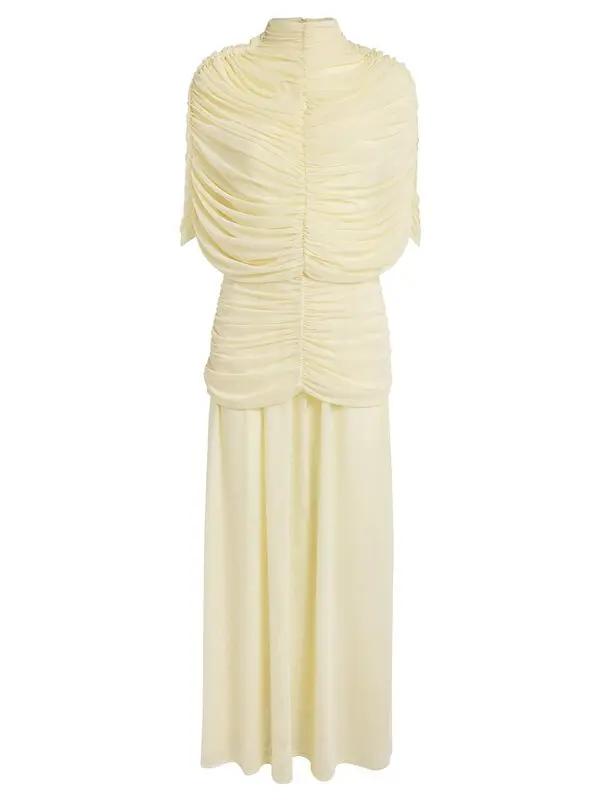 VORANIDA Yasmina Ruched Maxi Dress - Yellow