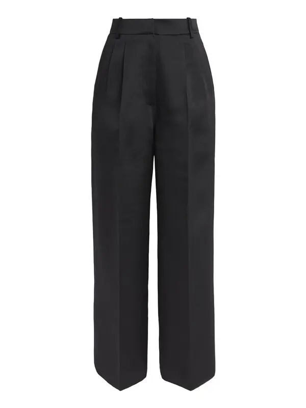 VORANIDA Pleated Wide-leg Trousers - Black