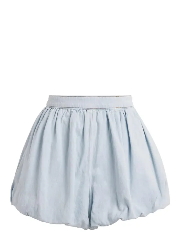 Maje Chambray Bubble-hem Skort - Blue