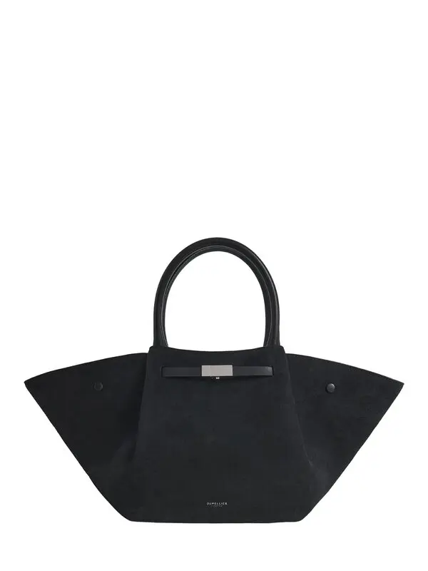 DEMELLIER Midi Suede The New York Tote Bag - Black
