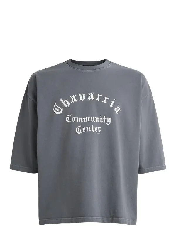 WILLY CHAVARRIA Cotton Community Centre T-shirt - Grey