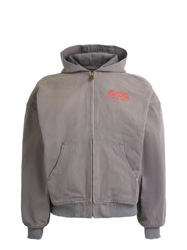 WILLY CHAVARRIA Cotton Juggernaut Workwear Hoodie - Grey