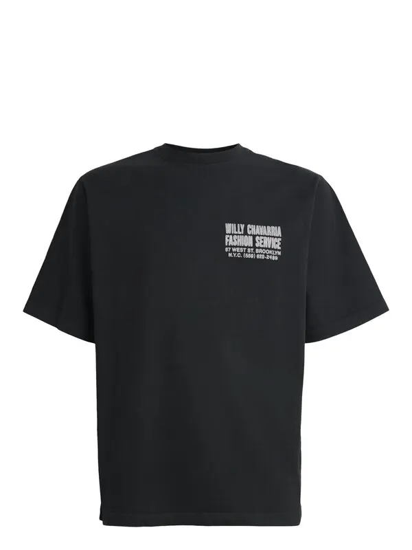 WILLY CHAVARRIA Cotton Fashion Services T-shirt - Black