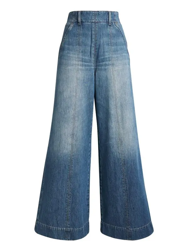 ME+EM Wide-leg Denim Jeans - Blue