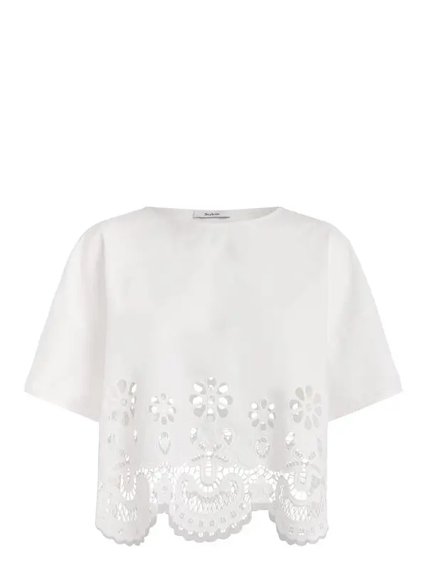 Stylein Eyelet Jassira Blouse - White
