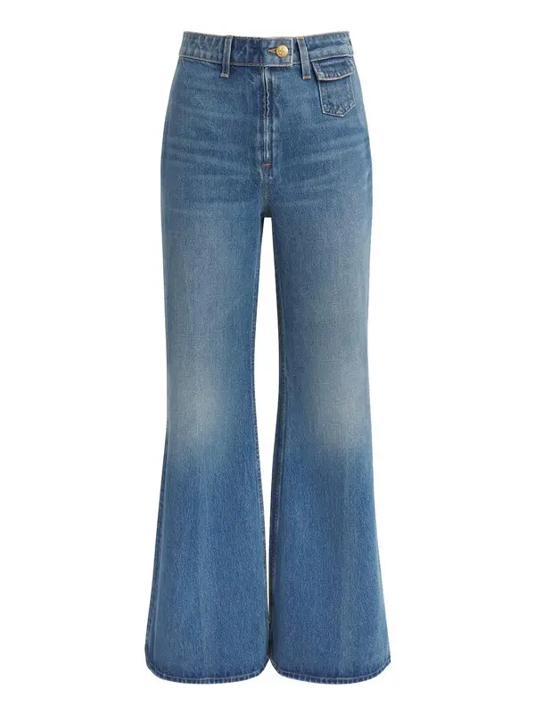 Ulla Johnson Odelia Flared Jeans - Blue