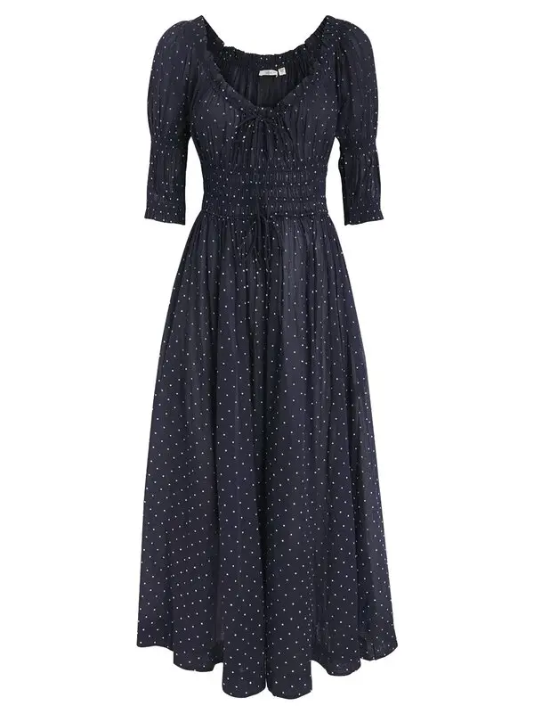 DÔEN Organic Cotton Ischia Maxi Dress - Navy
