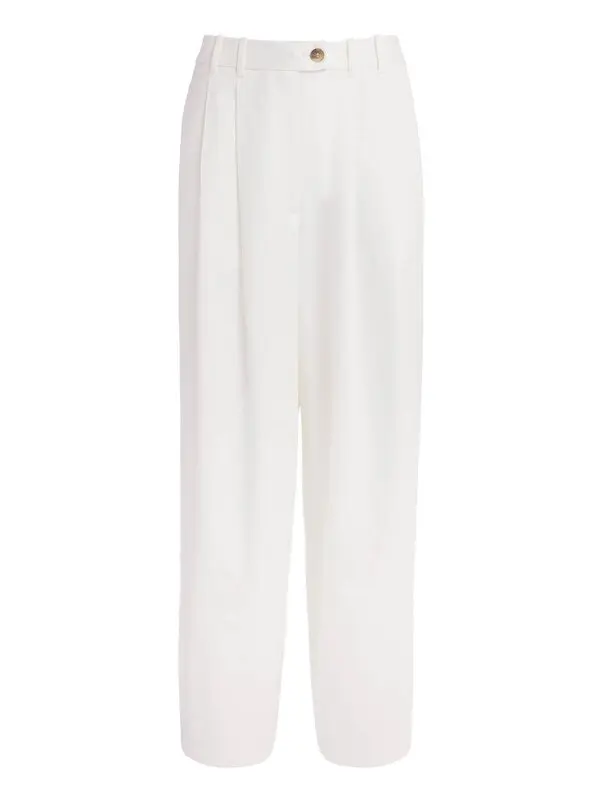DÔEN Cotton Twill Lisa Trousers - White