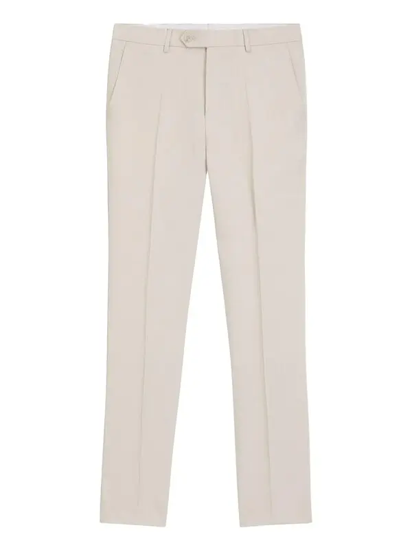 BOSS Slim-fit Micro Pattern Trousers - Light Grey