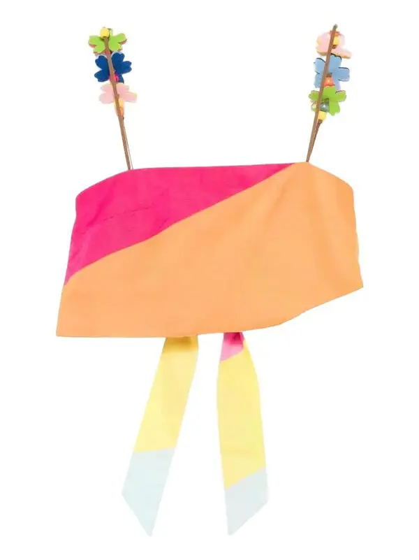 Mira Mikati Flower Straps Top - Multicolour