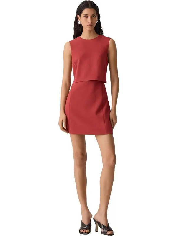 Theory Layered Mini Dress - Claret