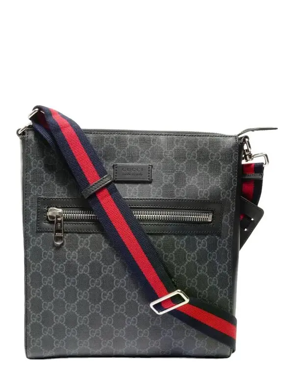 Gucci Gg Supreme Shoulder Bag - Black