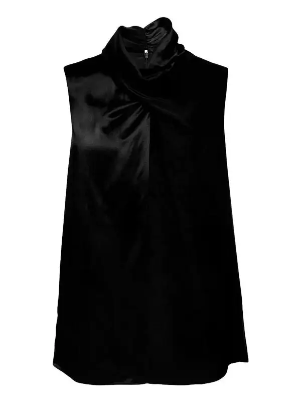 CLUB21 COLLECTION Silk-satin Blouse - Black