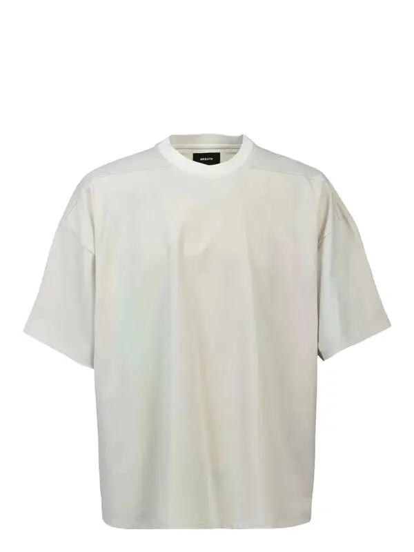 BREATH New Rich Silky Wide Dropped-shoulder T-shirt - White