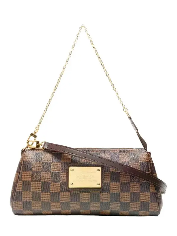 LOUIS VUITTON 2012 Damier Azur Eva Shoulder Bag - Brown