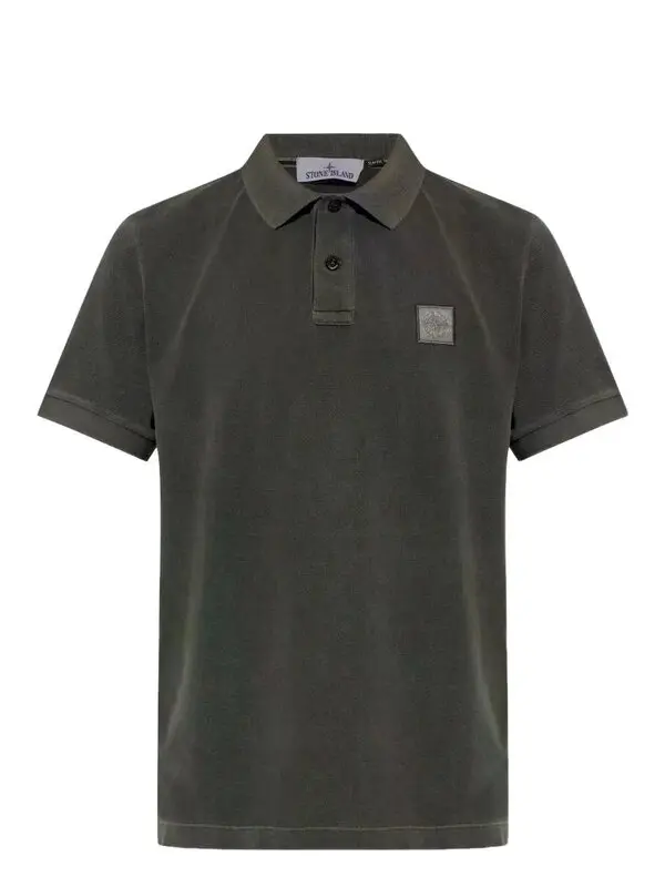 Stone Island Logo-patch Polo Shirt - Green