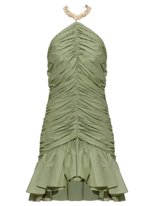 Balmain Draped Mini Dress - Green