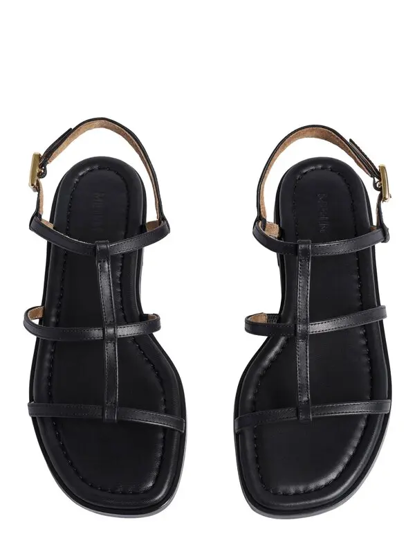 ME+EM Caged Flat Sandal - Black