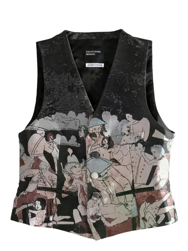 Enfants Riches Déprimés Realms Of The Unreal Waistcoat - Black