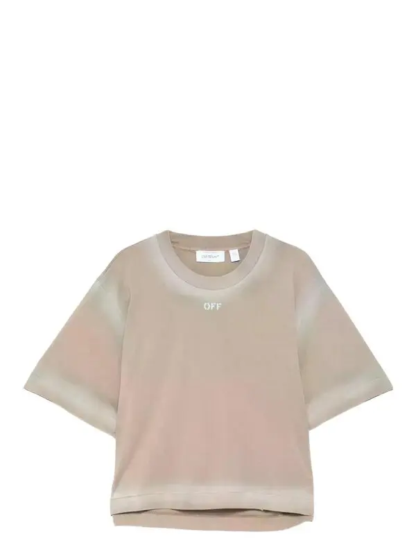 Off-White Spray Effect Logo T-shirt - Neutrals