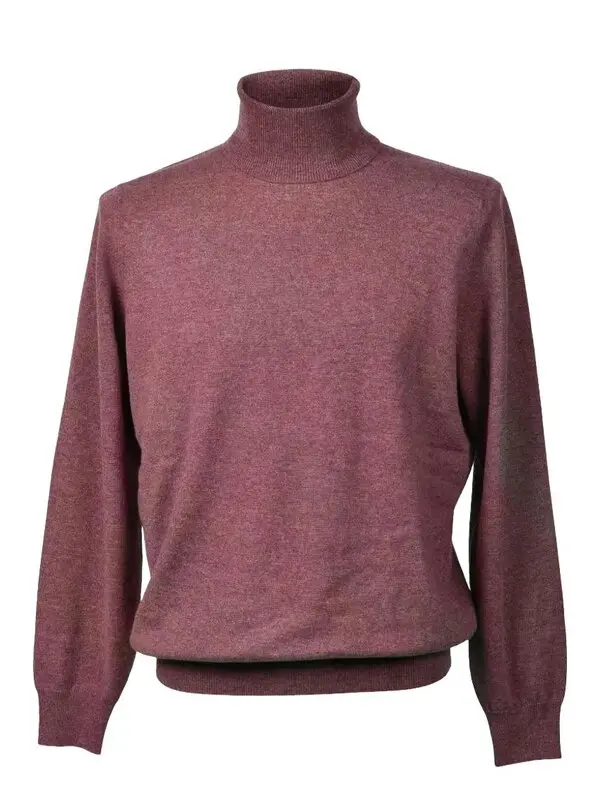 Brunello Cucinelli Turtleneck Cashmere Sweater - Red