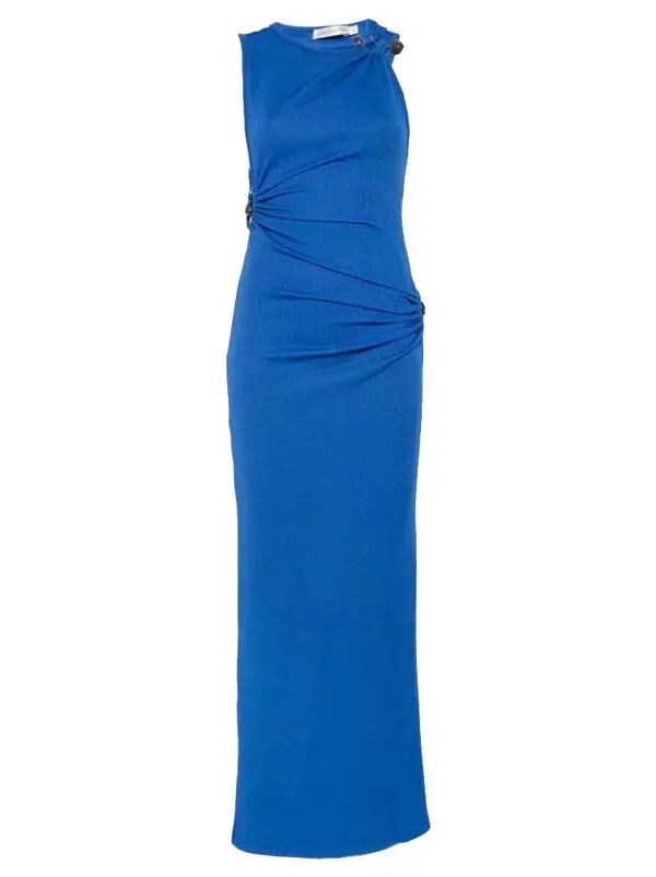 Christopher Esber Calisto Trinity Stone-embellished Maxi Dress - Blue
