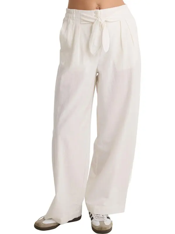 Volcom Bow Chicka Trousers - Vintage White