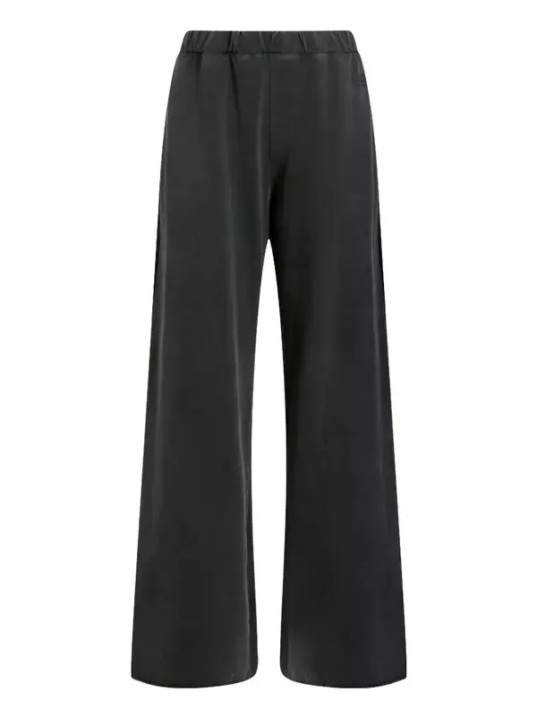 Moschino Wide-leg Cotton Track Pants - Black