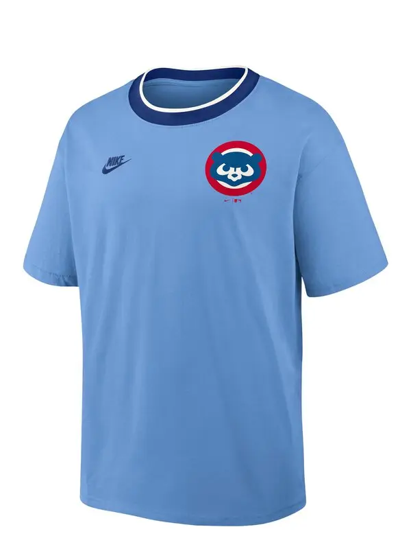 Nike Chicago Cubs Cooperstown Ringer Mlb T-shirt - Blue