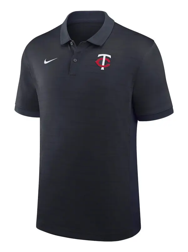 Nike Minnesota Twins Authentic Collection Striped Victory Dri-fit Mlb Polo - Blue