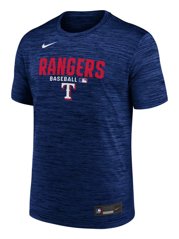 Nike Texas Rangers Authentic Collection Dri-fit Mlb T-shirt - Blue