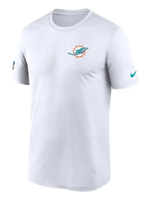 Nike Miami Dolphins Legend Small Logo Dri-fit Nfl T-shirt - White