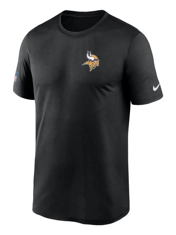 Nike Minnesota Vikings Legend Small Logo Dri-fit Nfl T-shirt - Black