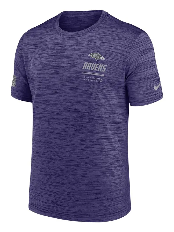 Nike Baltimore Ravens Sideline Team Issue Velocity Dri-fit Nfl T-shirt - Purple