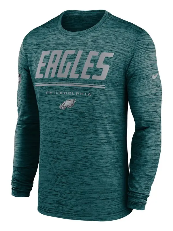 Nike Philadelphia Eagles Sideline Team Issue Velocity Dri-fit Nfl Long-sleeve T-shirt - Green