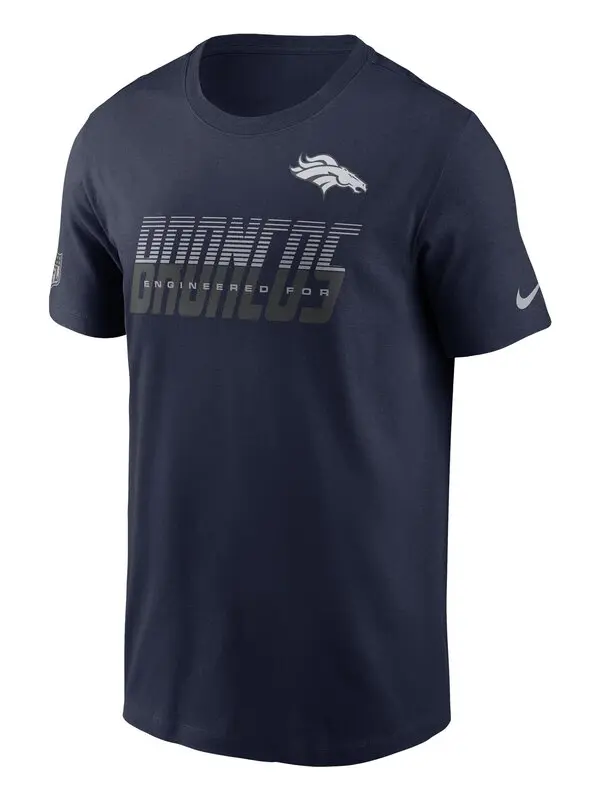Nike Denver Broncos Sideline Team Issue Dri-fit Nfl T-shirt - Blue