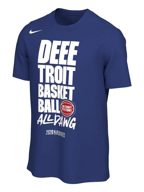 Nike Detroit Pistons Nba Basketball T-shirt - Blue
